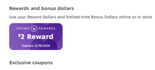 How do I convert my Crown Rewards Points into Rewards?