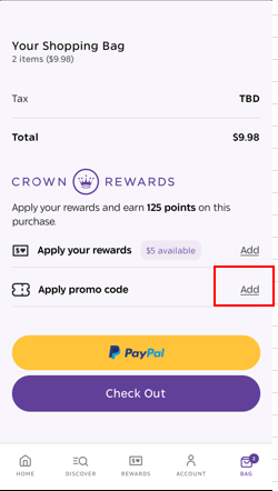 Checkout Process on the Hallmark Cards Now App