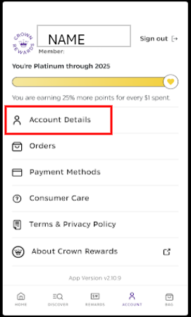 How can I change my password on the Hallmark Cards Now app?